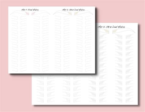 Basic Microblading Pattern Microblading PDF Microblading Digital Download Eyebrows Eyebrow