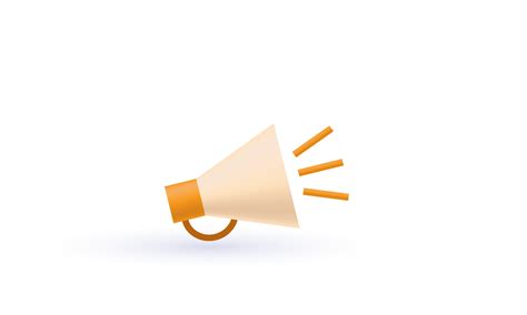 3d Realistic Cartoon Vector Loadspeaker Icon Trendy Modern Style Object Symbols Isolated On