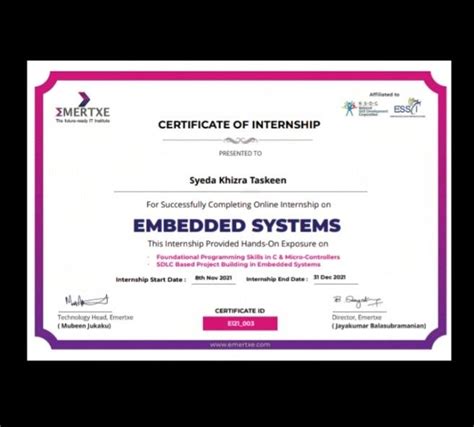 syeda khizra taskeen on linkedin internship project learning team embeddedsystems