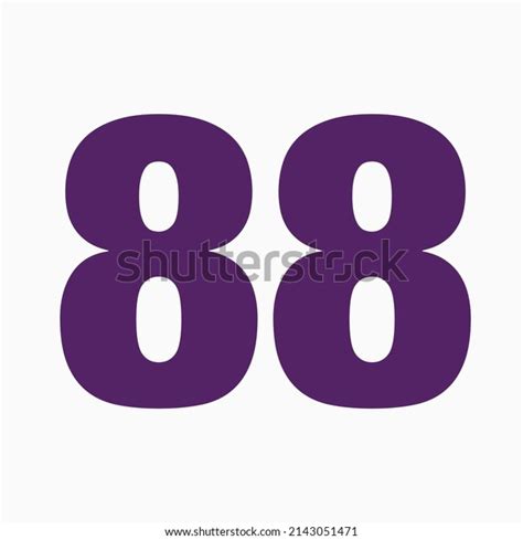 숫자 88 단순 클립 아트 그림 스톡 일러스트 2143051471 Shutterstock