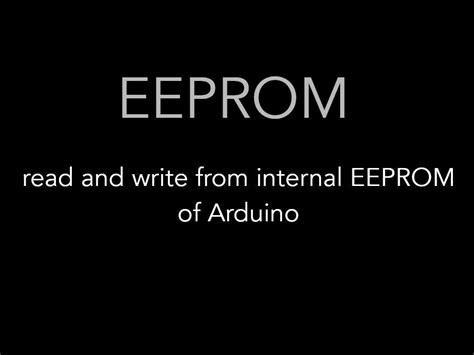 Use Internal Eeprom Of Arduino With Check Sum