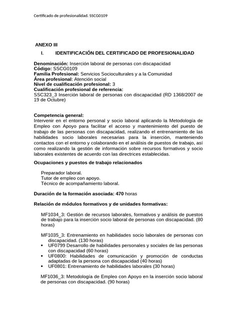 Certificado De Profesionalidad Curso E Learning Pdf