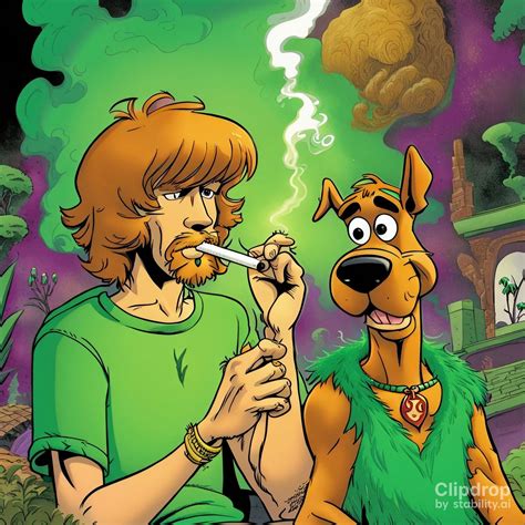 Shaggy And Scooby Doo Smoking Weed Clipdrop ‘comic Book Filter R