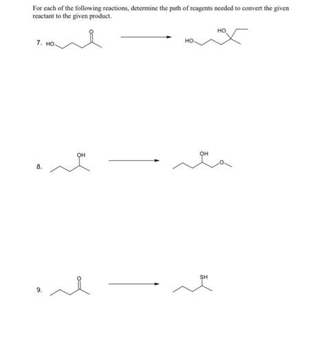 solved for each of the following reactions determine the