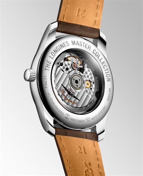 Longines Master Collection 오토매틱 스테인리스 스틸 블랙 다이얼과 스트랩 Longines Kr