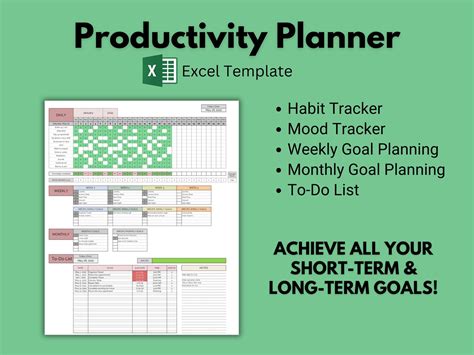 Productivity Planner Microsoft Excel You Are Loved Templates
