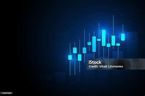 주식 시장 및 거래소 강세 점 그래프의 추세 주식 시장 투자 세계 거래의 그래프 차트 주식 시장 데이터 벡터 일러스트레이션 증권