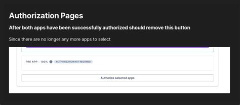 Remove Authorize Selected Apps Button If All Apps Have Been Authorized Issue