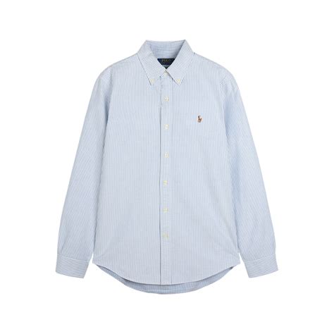 폴로 랄프 로렌 커스텀핏 옥스포드 셔츠 블루 Polo Ralph Lauren Kream