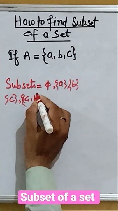 How To Find A Subset Of A Set Subset Of A Set Youtube