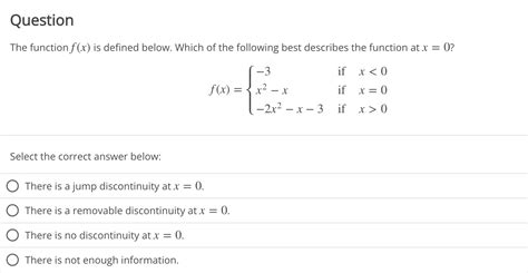 Solved The Function F X Is Defined Below Which Of The Chegg Com