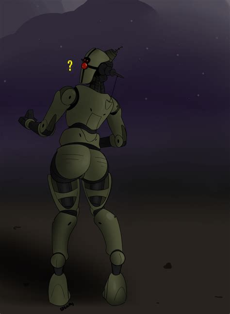 Rule 34 Ass Assaultron Back Big Ass Confused Fallout Fallout 4 Feet Mech Night Outdoors