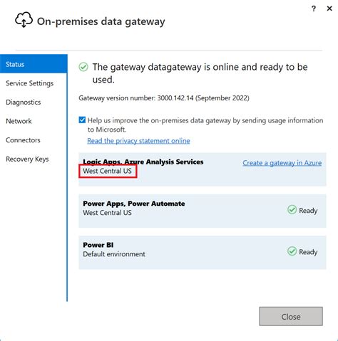 Set The Datacenter Region For The On Premises Data Gateway Microsoft