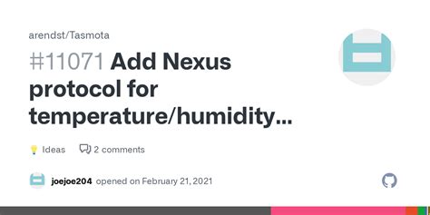 Add Nexus Protocol For Temperature Humidity Sensors To Rc Switch Library · Arendst Tasmota