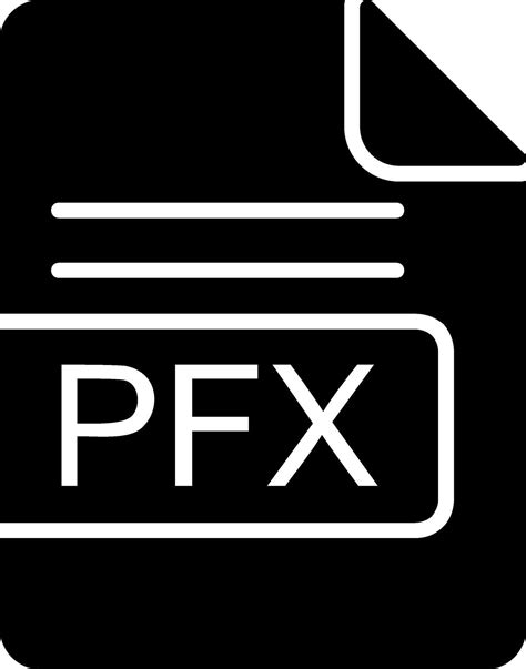 Pfx File Format Glyph Icon 43289170 Vector Art At Vecteezy