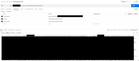 accessing sharepoint rest api using postman