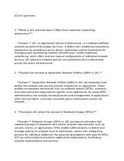 Exploring ACI Networking Innovations And Policies Course Hero