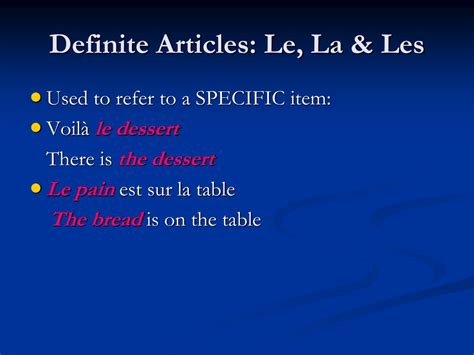 Ppt French Articles And Partitive Le La Les Powerpoint Presentation Id8898016