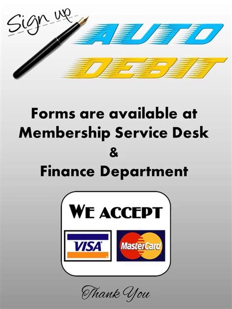 Auto Debit Sign Up Form Royal Lake Club Kl