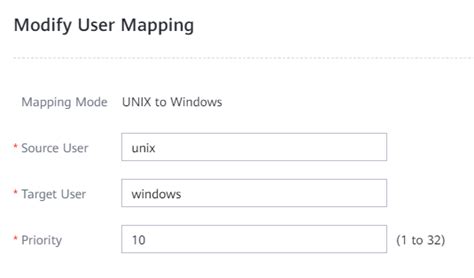 Modifying A Unix User Mapping Oceanstor Pacific 812 Oceanstor