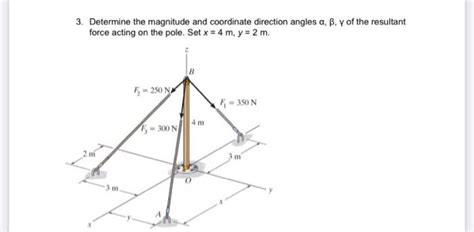 Solved 3 Determine The Magnitude And Coordinate Direction