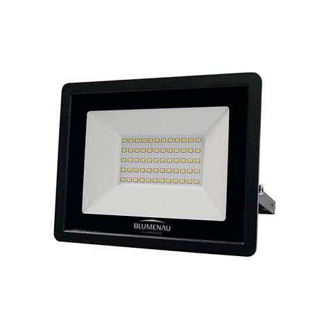 Projetor Led Slim W Bivolt Luz Branca Ip Preto Blumenau Santil