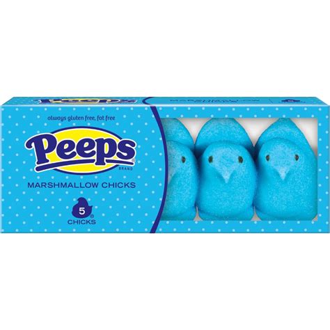 Peeps Blue Marshmallow Chicks 5 Pack Easter Limited Edition 15oz