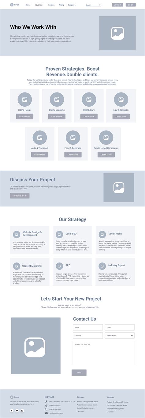 Agency Website Wireframing Design On Behance