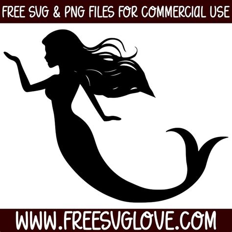 Mermaid Silhouette Svg File For Cricut Free Svg Love