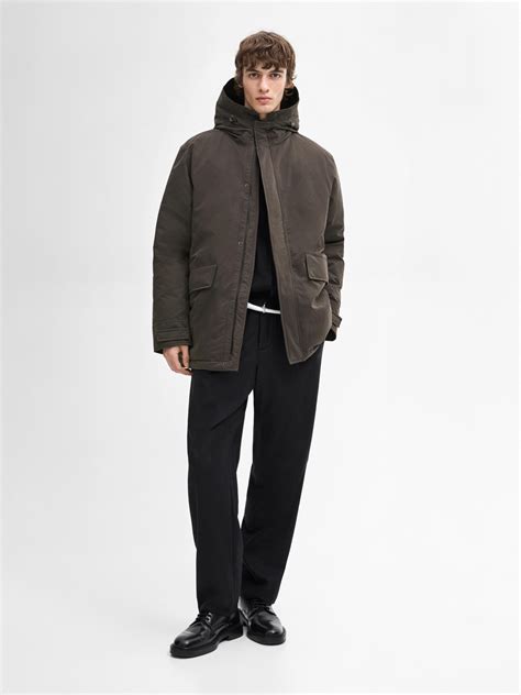 Quilted Down Parka · Lead · Coats And Jackets Massimo Dutti