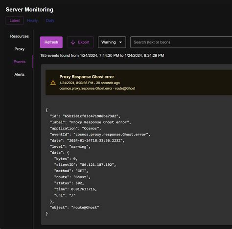 Issue With Cosmos Rcosmosserver
