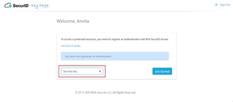 Getting Started With Fido Certified Security Keys With Rsa