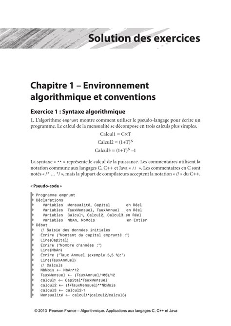 solution des exercices