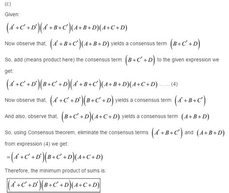 Solved A Reduce To A Minimum Sum Of Products Three Terms X W