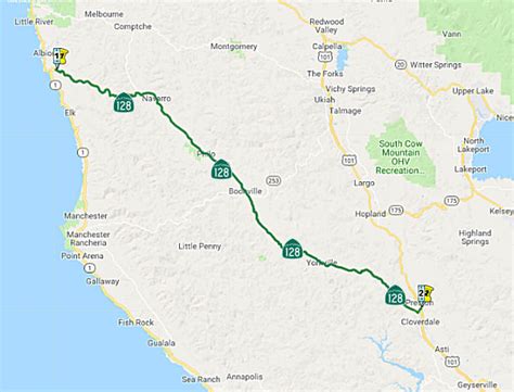 California Highways Route 128