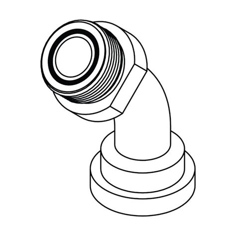 Orfs To No Braze Flange 45° Code 61