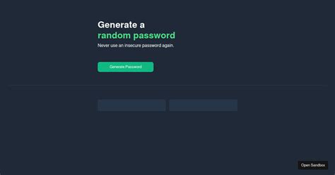 Js Password Gen Codesandbox