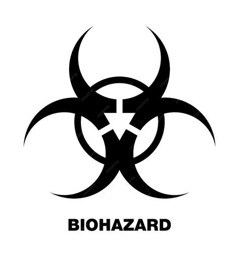Premium Vector Biohazard Biological Hazard Warning Sign Or Symbol