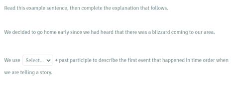 Read This Example Sentence Then Complete The Explanation That Follows