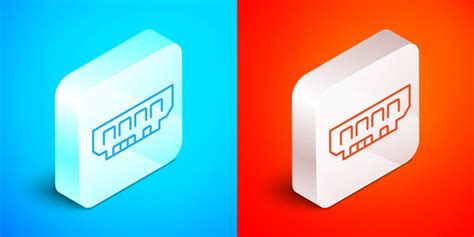 Isometric Line Ram Random Access Memory Icon Vector Image