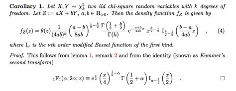 Probability Sum Of Weighted Chi Square Distributions Mathematics