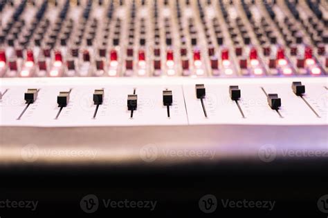 Control Panel Board Desk With Sliders And Motorized Faders In