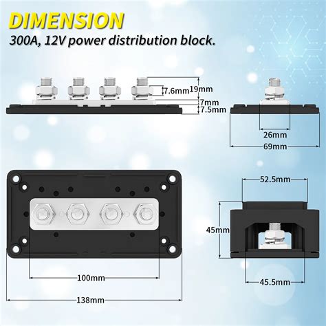 Battery Bus Bar Iztoss 300a Bus Bar Power Distribution Block