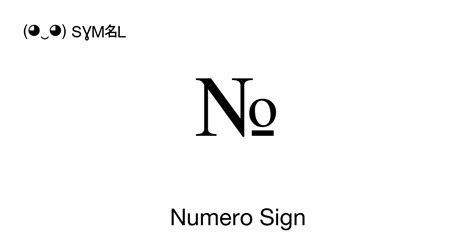 N Umero Sign Unicode Code