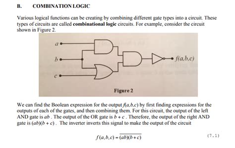 Solved B Combination Logic Various Logical Functions Can Be