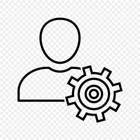 User Authentication Line Black Icon Cat Drawing Hen Drawing User