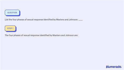 Solvedlist The Four Phases Of Sexual Response Identified By Masters