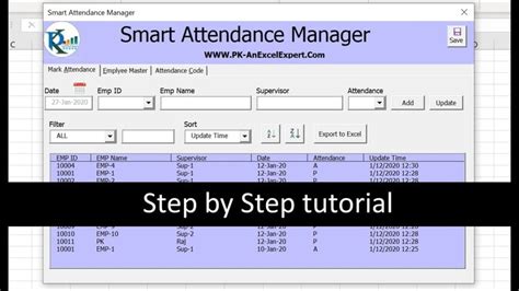 Video Thumbnail Smart Attendance Manager In Excel Vba Pk An Excel Expert