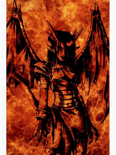 Fire Succubus Poster By Hadoukenhemp Redbubble