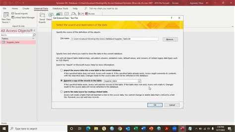 01 Creating Tables In Ms Access Database Youtube